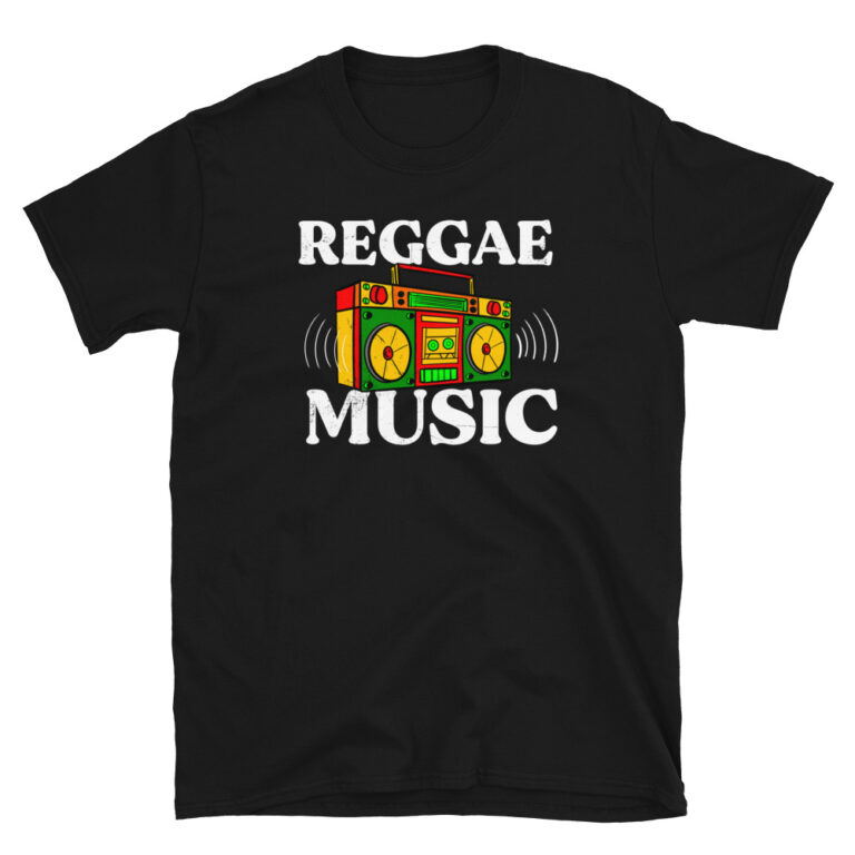 Reggae Music Boombox Vintage Jamaican T-Shirt – Músico Ilustre